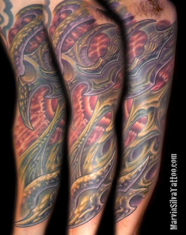 Custom Bio Organic Tattoo by Marvin Silva: TattooNOW