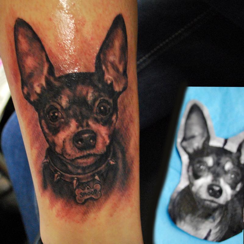 Portrait tattoo Muecke dog snoop dogg ink by George Muecke: TattooNOW
