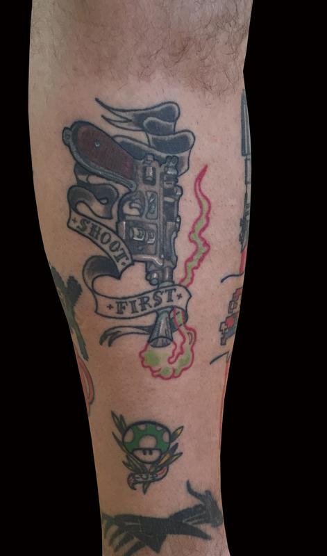 Han Solo Blaster by Adam Considine: TattooNOW