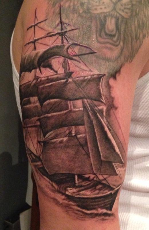 Clipper Ship Tattoo by Stevie Monie: TattooNOW