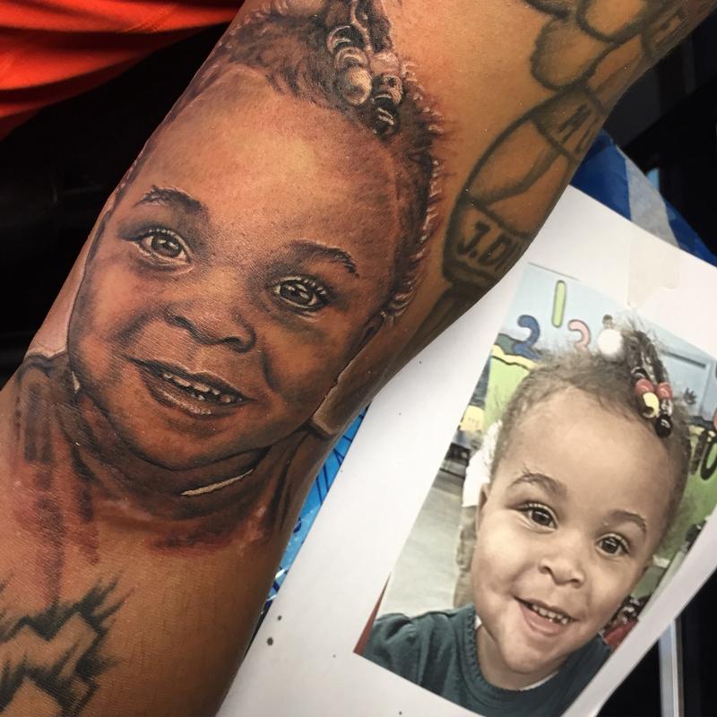 Realistic Portrait Tattoo by Stevie Monie: TattooNOW