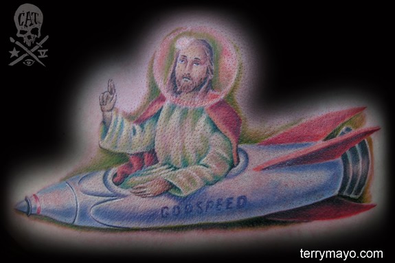 Rocket Jesus by Terry Mayo: TattooNOW